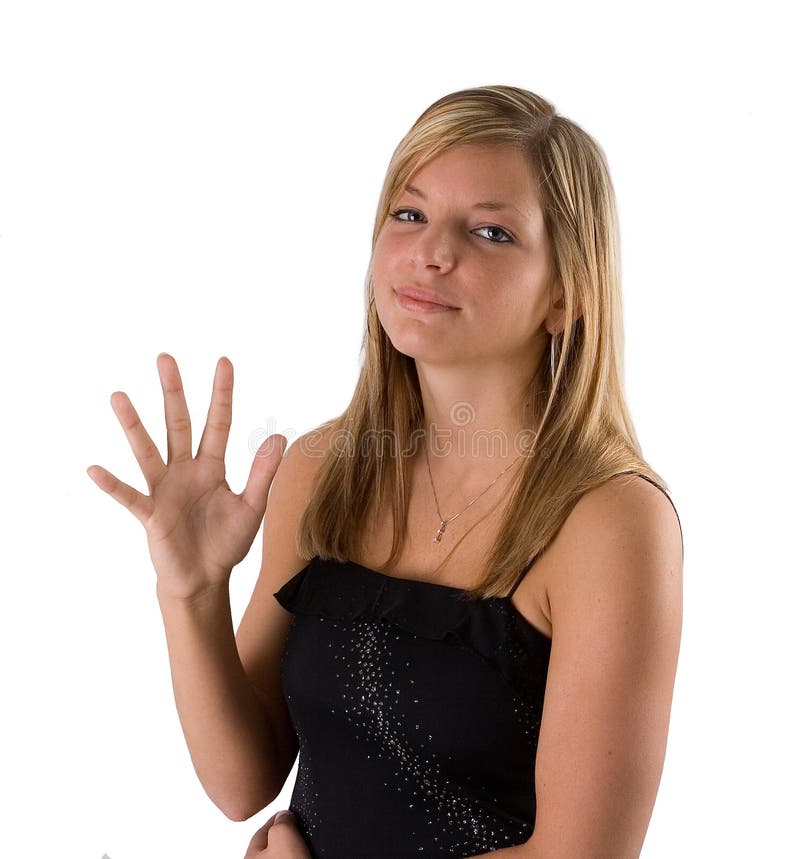 One To Five Fingers Count Hand Gesture Isolated Stock Photo - Image of ...