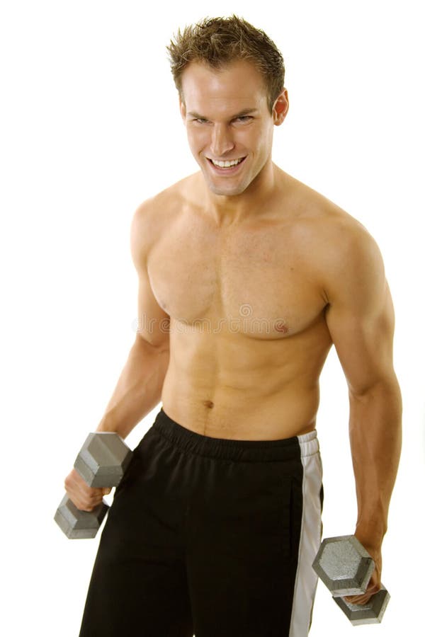Young Body Builder Male Exercising Stock Photo - Image of biceps, shape ...