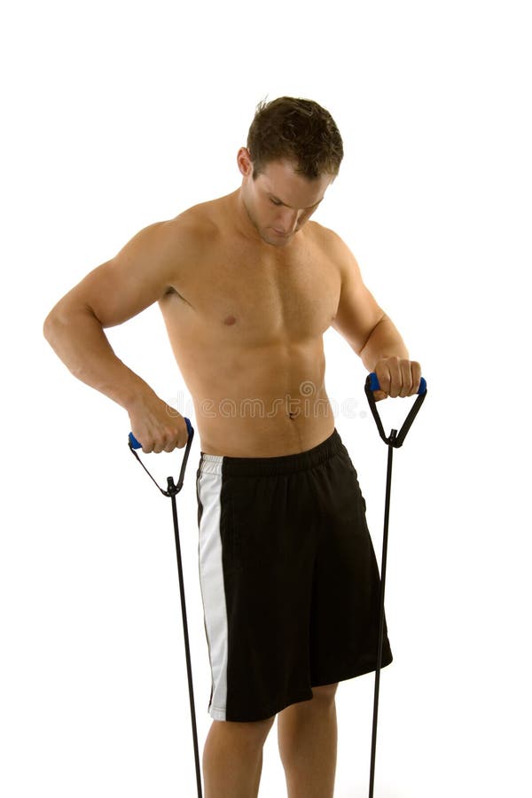 Young Body Builder Man Excercising Stock Image - Image of exercise ...