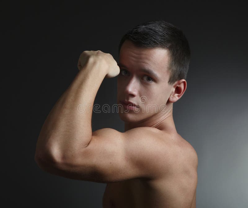 Young bodybuilder stock image. Image of health, tanned - 12564967