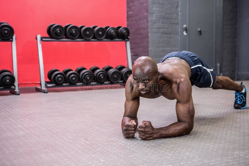 Young Bodybuilder Doing Excercises Stock Image - Image of adult, care ...