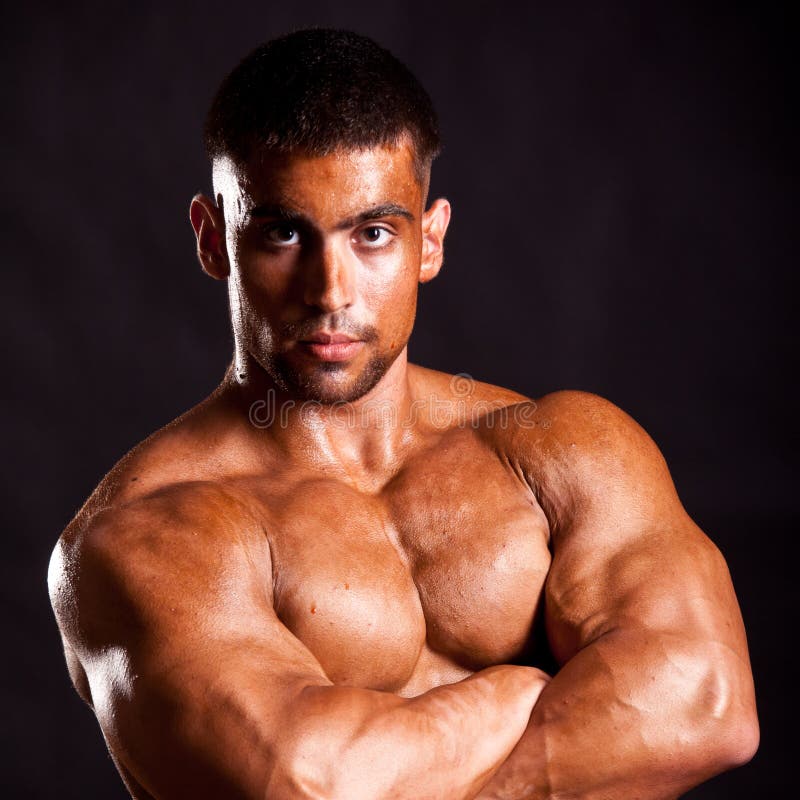 Young bodybuilder posing stock photo. Image of muscular - 39477378