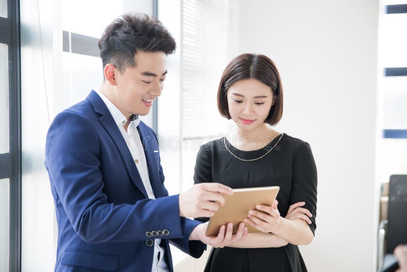 Young Boss and Assistant at Work Stock Photo - Image of colleagues ...