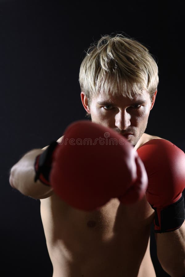 Young boxer stock image. Image of blond, gloves, match - 9084743