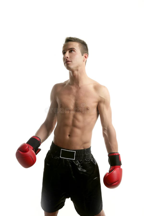 Young Boxer Man Isolated on Studio Stock Image - Image of competitive ...