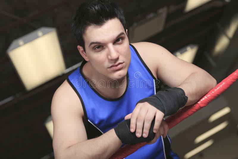 Young Boxer Who Training for His Fight Stock Image - Image of ring ...