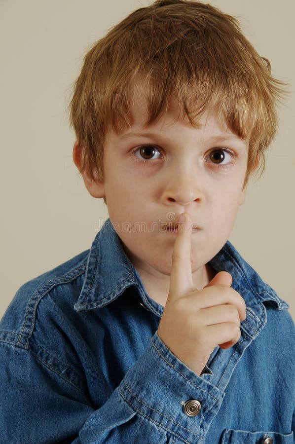 Boy keeping silent stock image. Image of sign, child, beautiful - 4848251