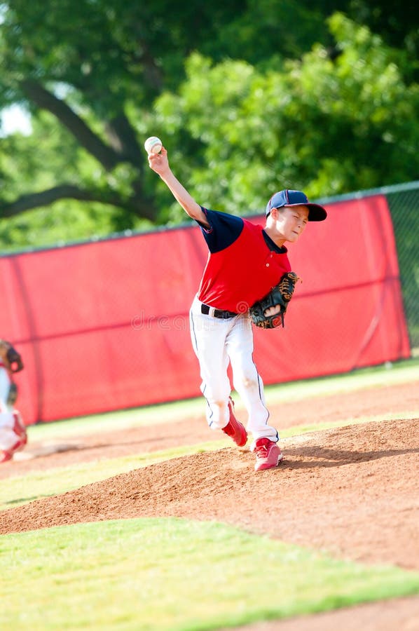 Little League Baseball Pitcher Stock Image - Image of sport, pastime ...