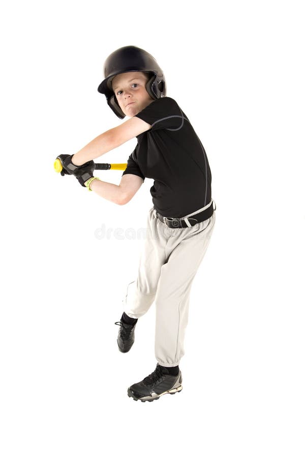 Boy Batting in a Baseball Game Stock Image - Image of male, ball: 27756423