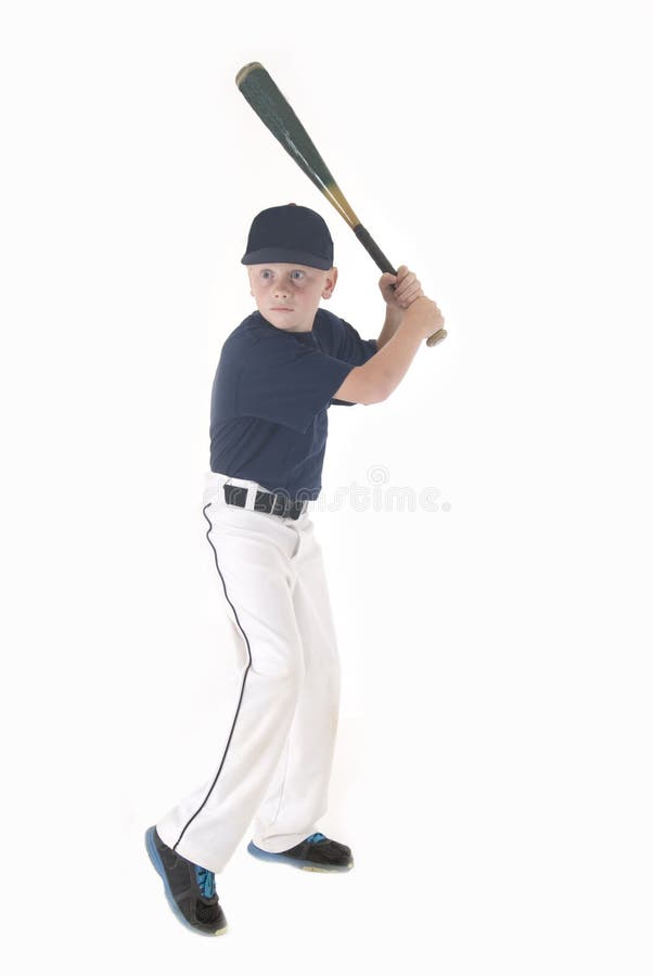 Young Boy in Batting Stance Stock Image - Image of blue, person: 33092063