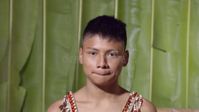 Young Boy Biting His Lower Lip Stock Footage - Video of adult, people ...