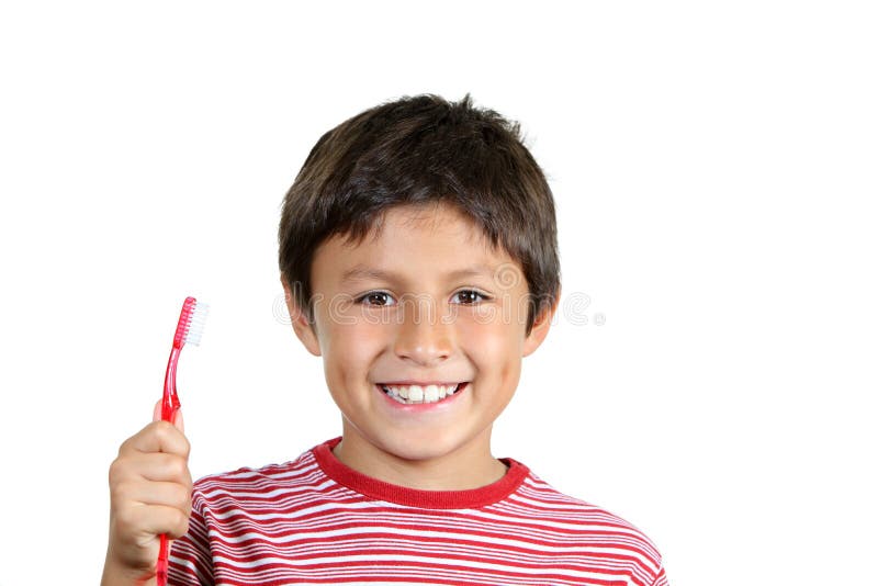 Hispanic Child Brushing Teeth