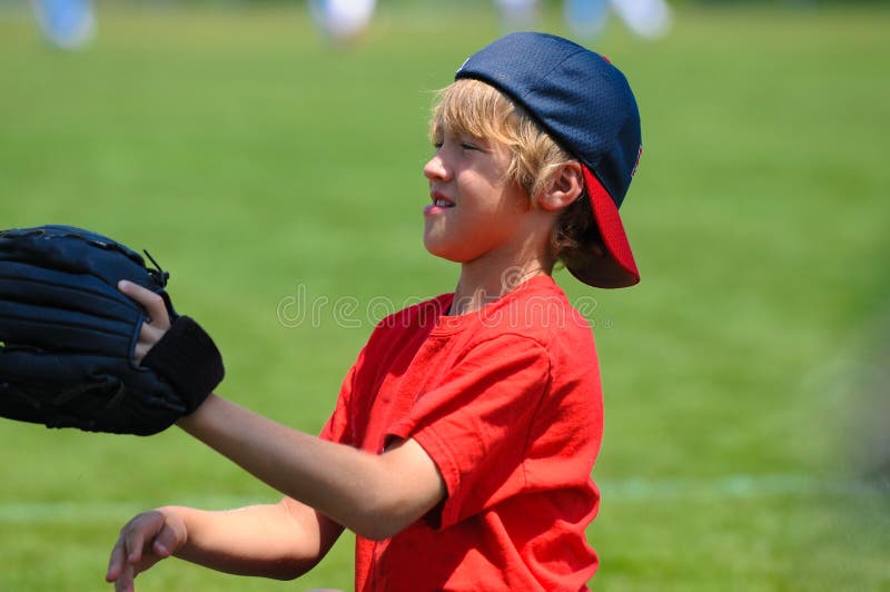 Young boy playing catch stock image. Image of youth, ball - 29927427