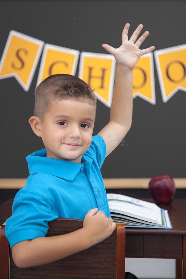 Young Boy in the Classroom stock photo. Image of growth - 33262272