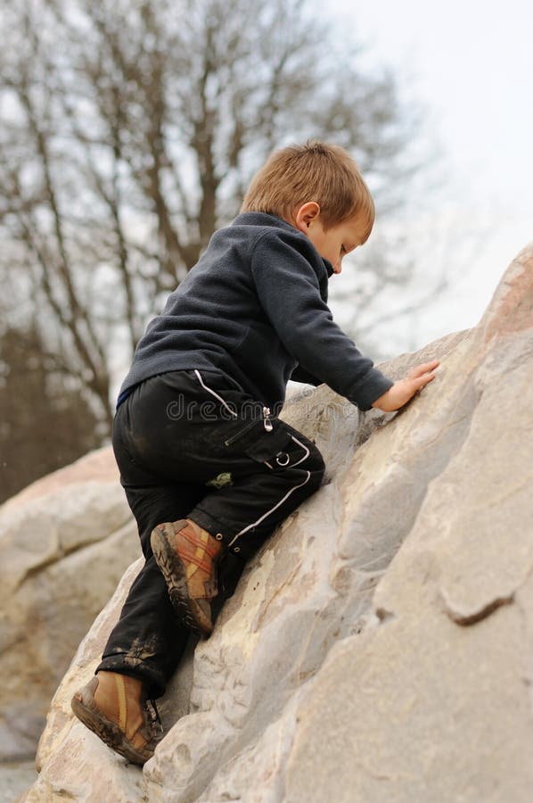Young boy climbing tree stock photo. Image of mount, person - 24735196
