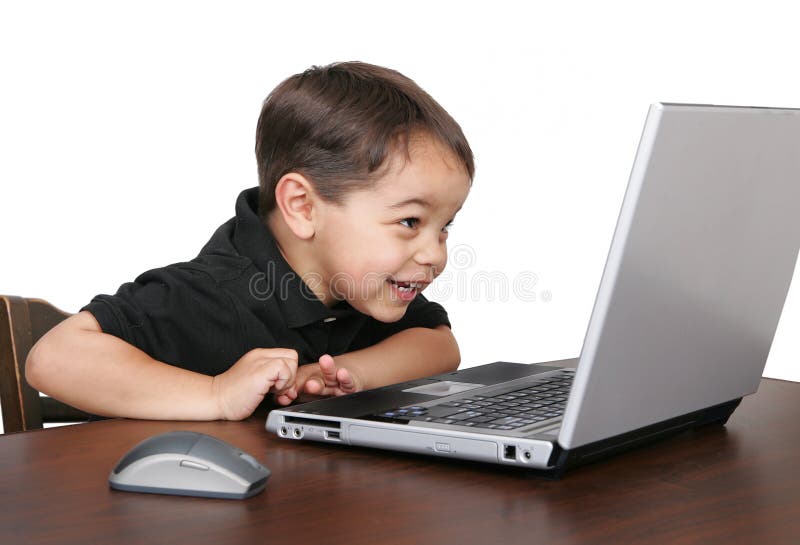 Children Playing Computer Games Stock Photo - Image of computer, pair ...