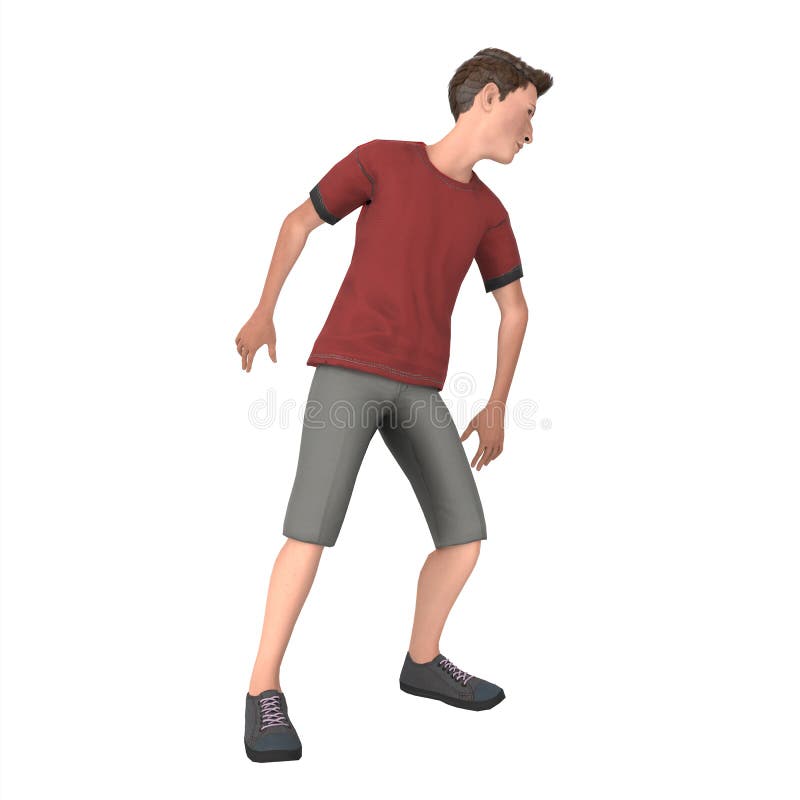 Young Boy 3d Modelling Illustration Stock Illustration - Illustration ...