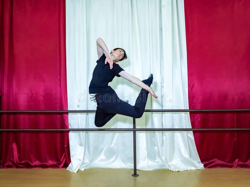 A Young Boy Dancing, Young Boy in Dancing Studio Stock Photo - Image of ...