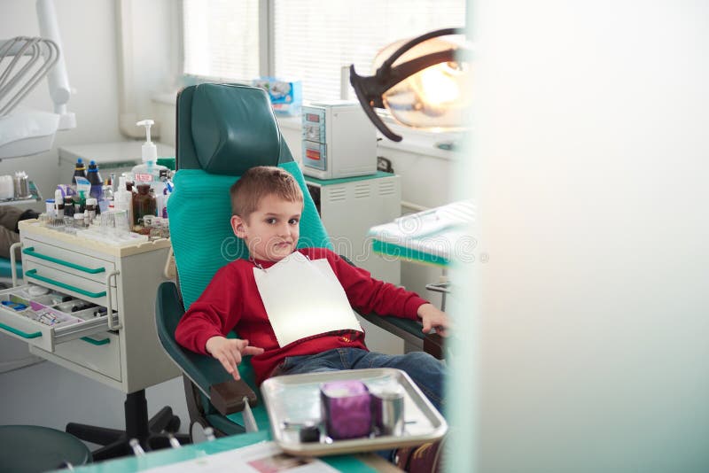 Young Boy in a Dental Surgery Stock Photo - Image of child, design ...