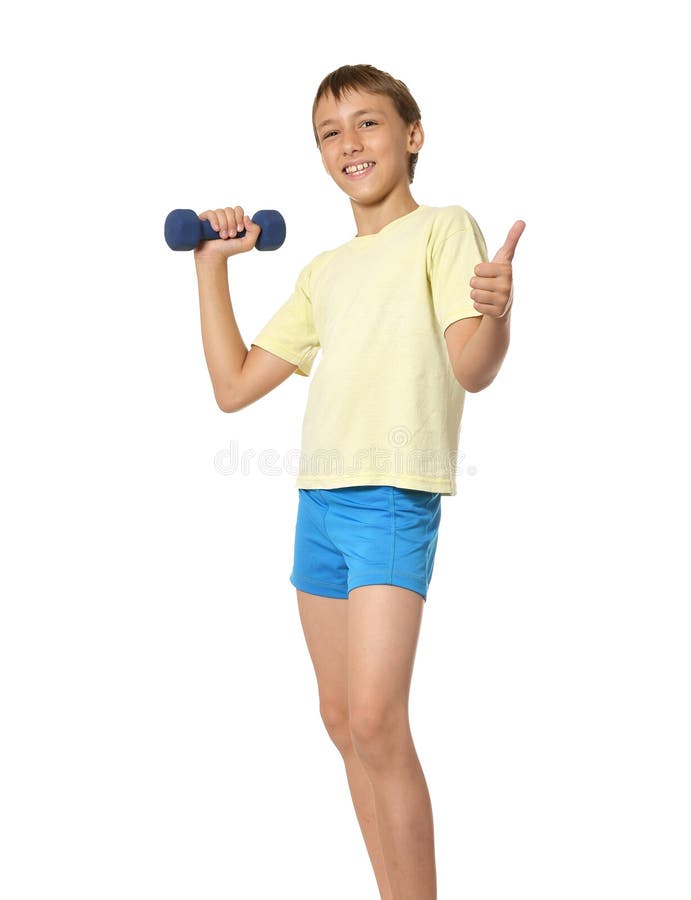 Young boy doing exercises stock photo. Image of lifestyle - 121059336