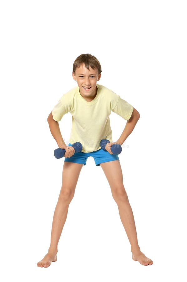 Young boy doing exercises stock image. Image of healthy - 121059381