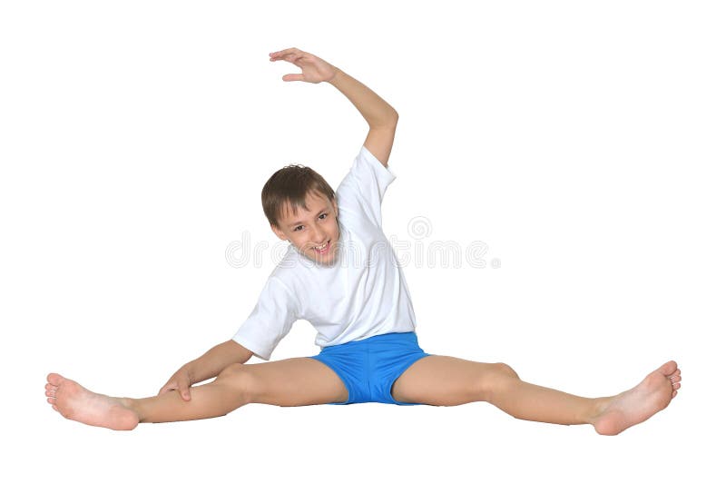 Boy doing exercise stock photo. Image of cheerful, health - 67826852