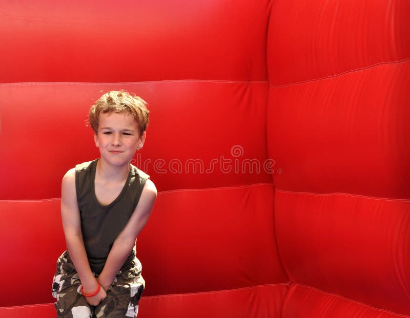 Young Boy Feeling Hurt Below the Belt Stock Image - Image of misery ...