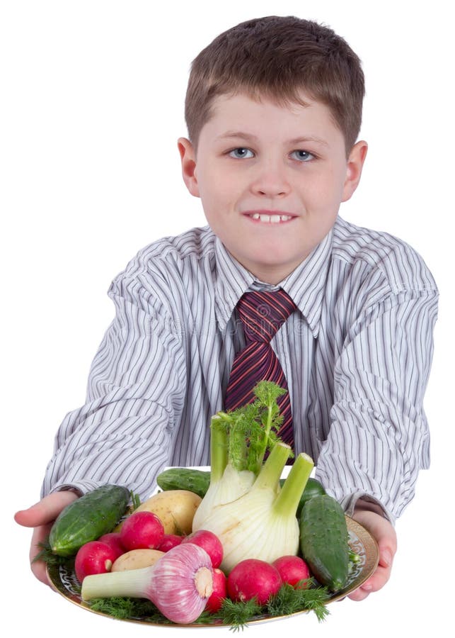 Young Boy with Healthy Food Stock Photo - Image of vitamin, fresh: 70330188