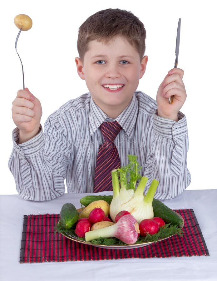 Young Boy with Healthy Food Stock Photo - Image of fresh, healthy: 70314132