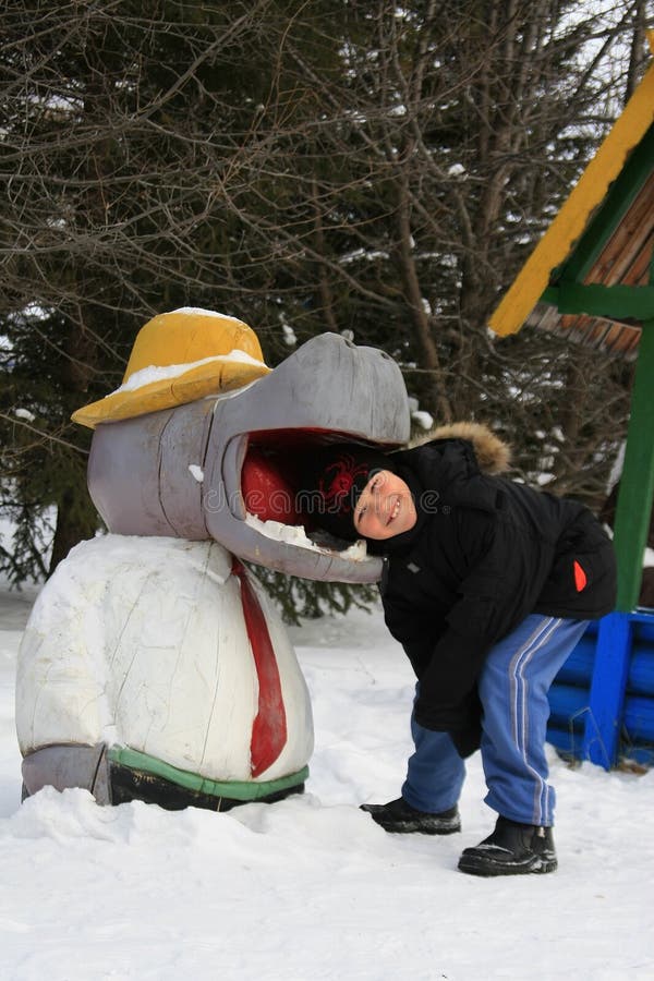 Hippo in the snow stock photo. Image of herbivore, wildlife - 18087300