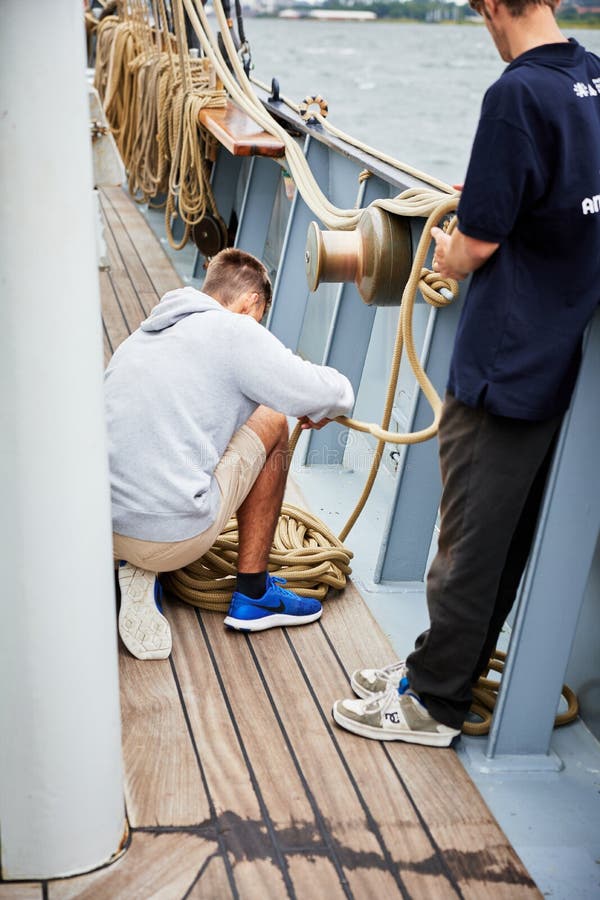 Young Boy Inside Ships from Tall Ship Race 2022 Editorial Photography ...