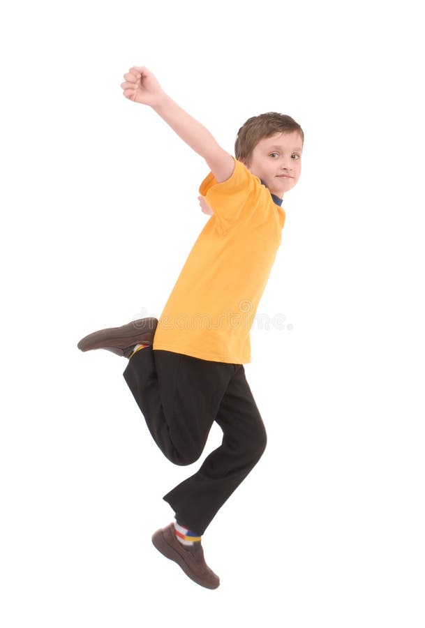 Young boy jumping up stock image. Image of face, male - 2420021