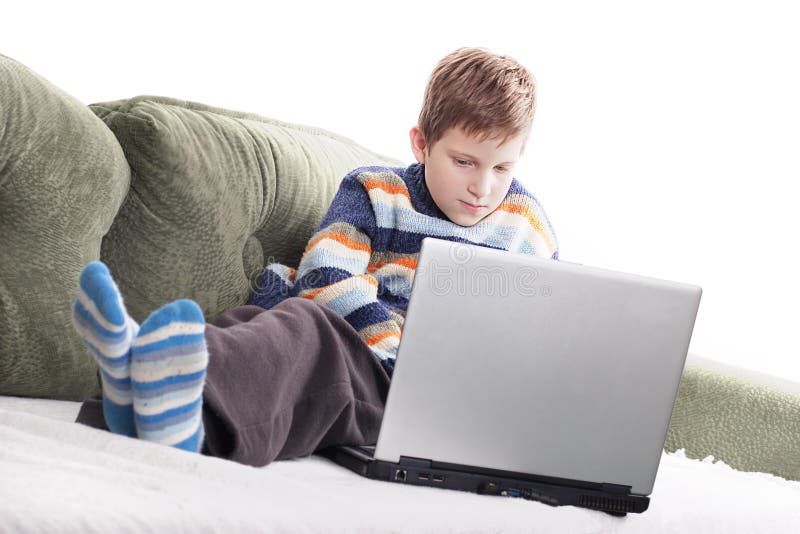 Young boy with laptop stock photo. Image of smart, intelligent - 11482990