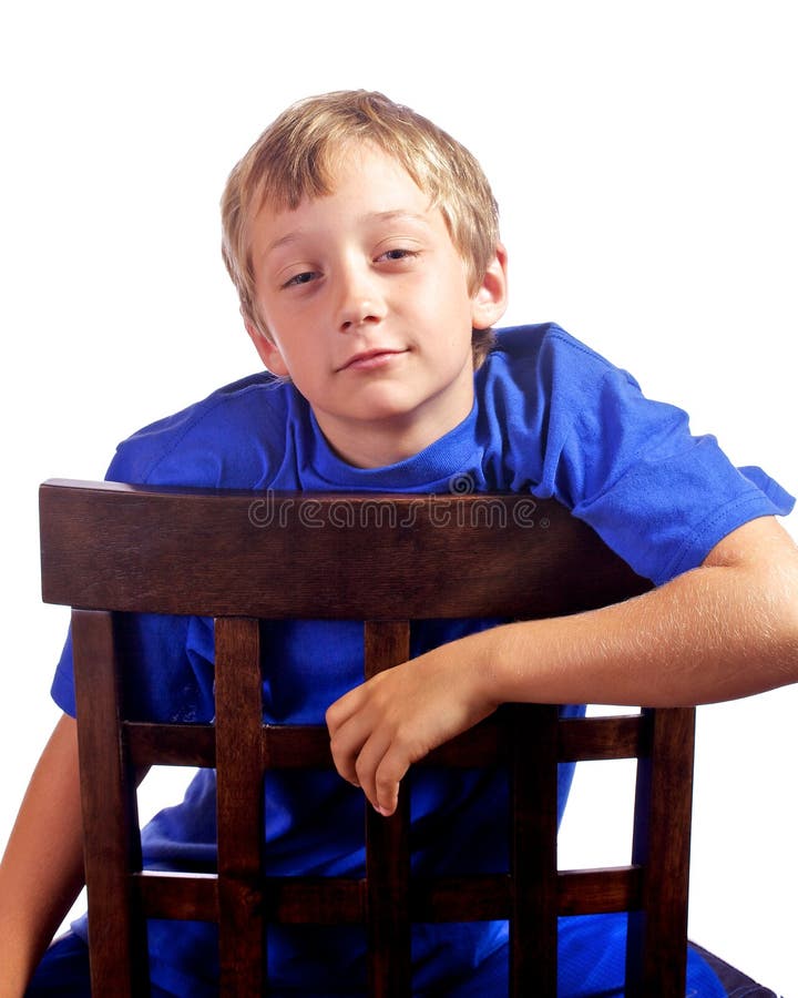 Young Boy Leaning with a Big Smile Stock Image - Image of schoolboy ...