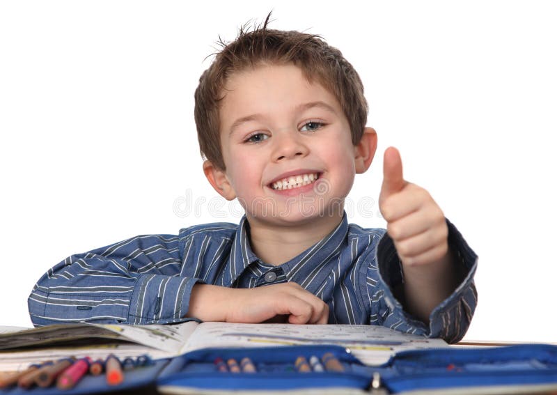 Young boy learning the ABC stock image. Image of isolated - 18339705
