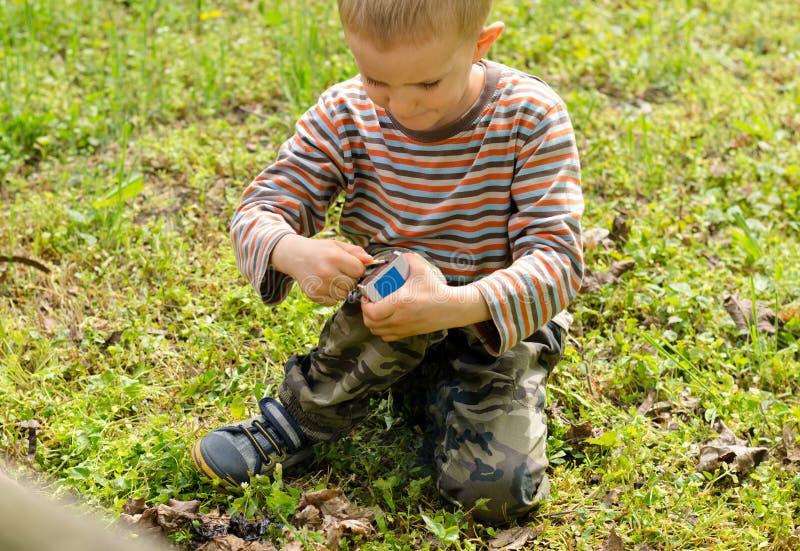 Child with a match stock photo. Image of game, match - 11339438