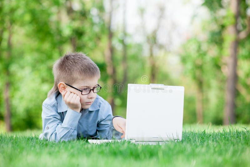 Young boy with notebook stock image. Image of people - 54276389