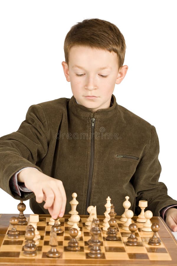 Young boy playing chess stock photo. Image of learning - 9290616