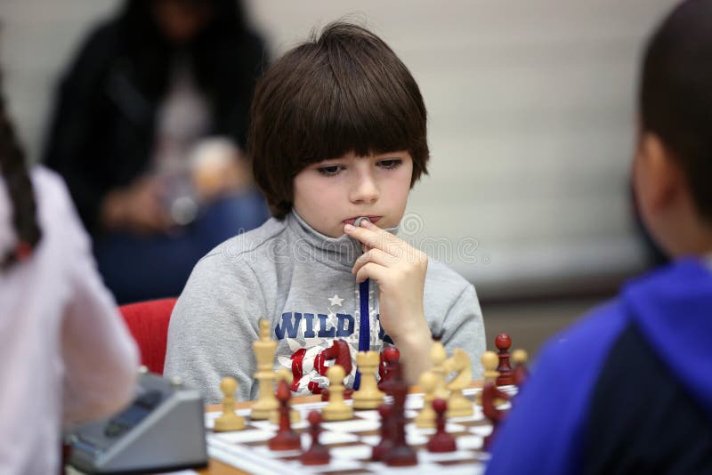 The young chess player. editorial stock image. Image of chess - 109879879