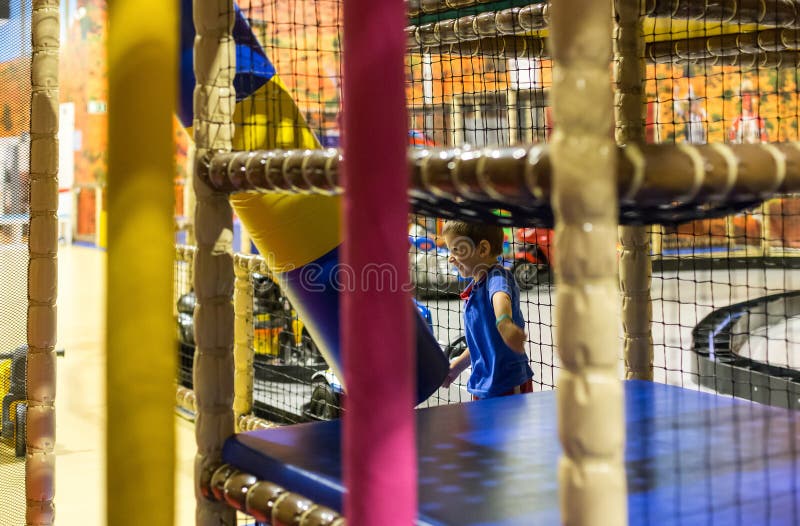 Child Playing Inside Playground Stock Photo - Image of playing, jungle ...
