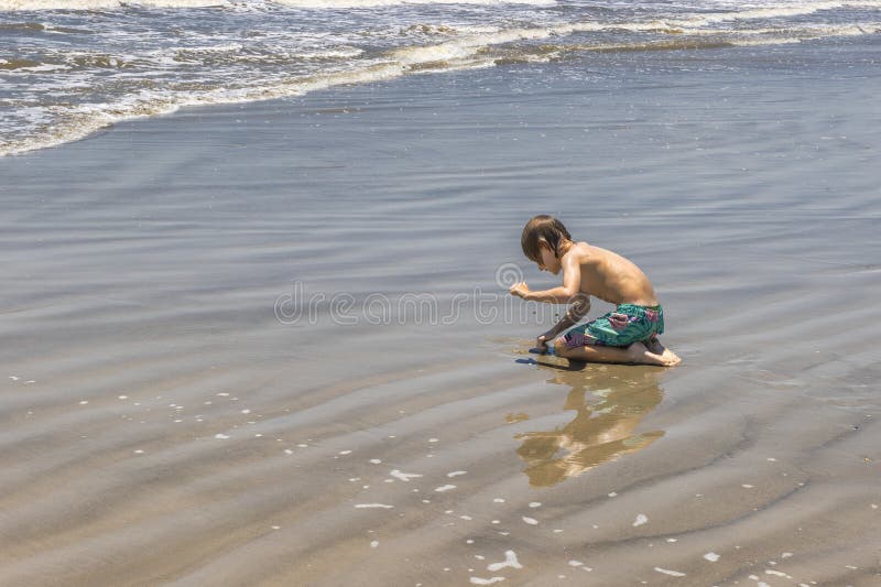 Beach Fun at Jamacia Beach, Texas, USA Stock Image - Image of beach ...