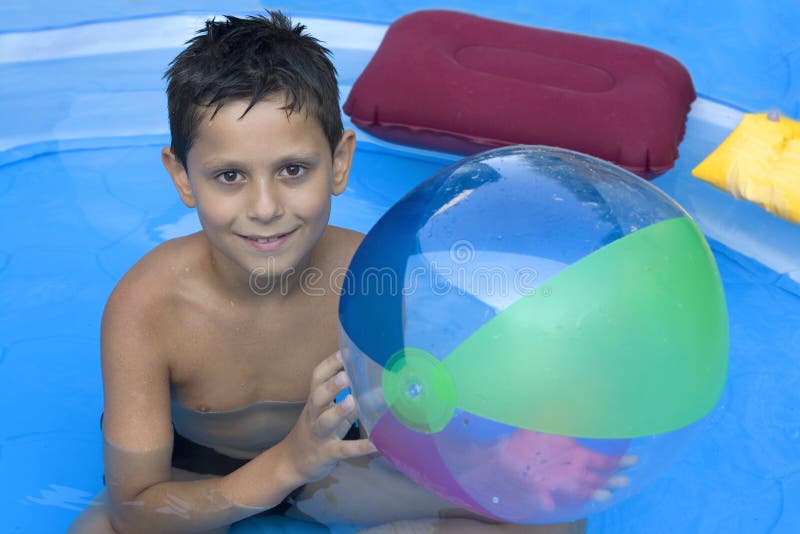 Young boy in pool stock photo. Image of happy, swim, water - 6031402