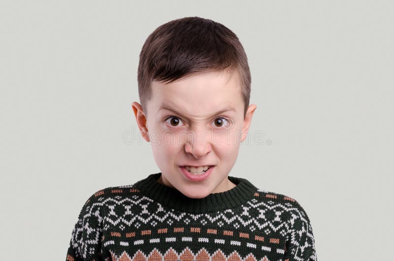 Young Boy Portrait. Beautiful Male Boy. Studio Portrait. Stock Image ...