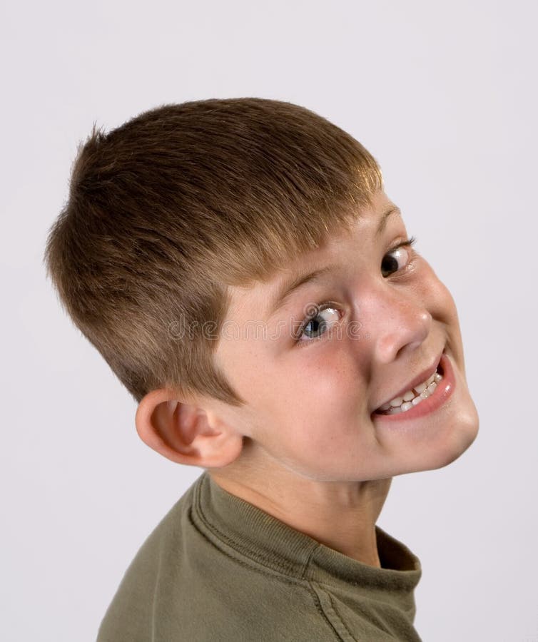 Young Boy Head Shot Side Profile Stock Image - Image of side, profile ...