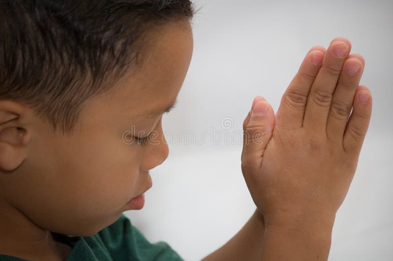 Young Boy Praying stock image. Image of back, pure, kneeling - 7135211