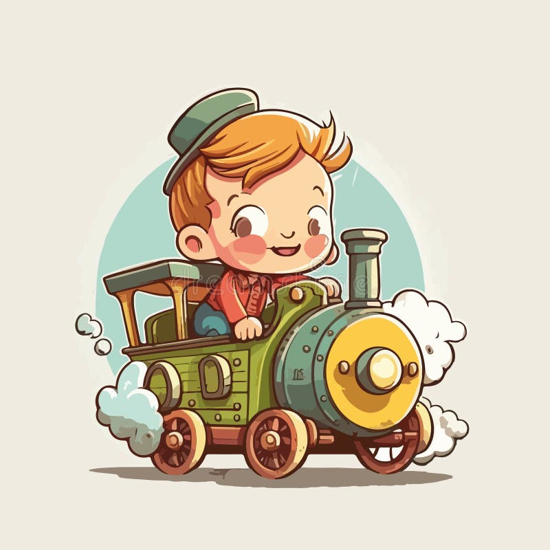 Child Riding Train Stock Illustrations – 261 Child Riding Train Stock ...