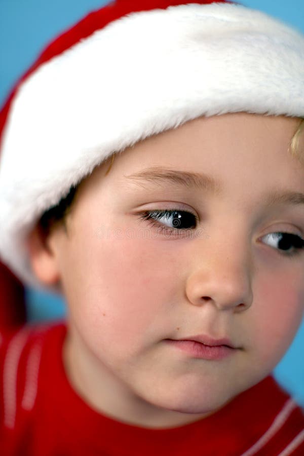 Boy in Santa hat stock photo. Image of children, young - 1658730