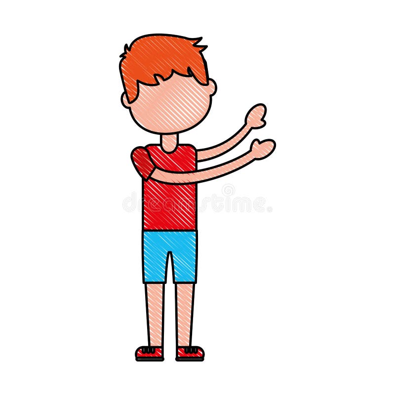 Young boy sent air kiss stock vector. Illustration of business - 92561569