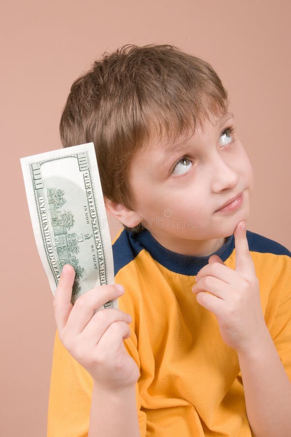 Young boy showing money stock photo. Image of male, cute - 2327322