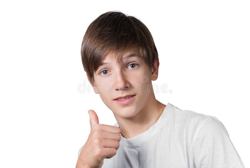 Young boy showing ok stock image. Image of adolescence - 35077443